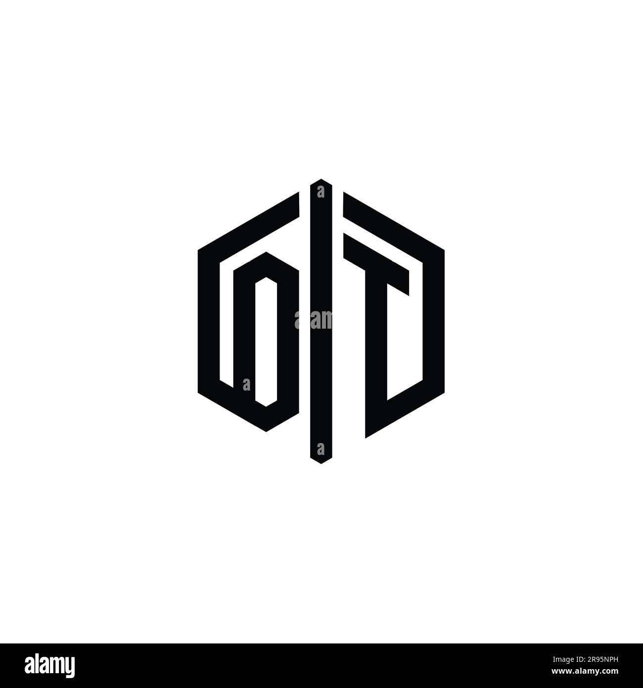 OT Letter Logo monogram hexagon shape with connect outline style design ... OT Letter Logo monogram hexagon shape with connect outline style design ...