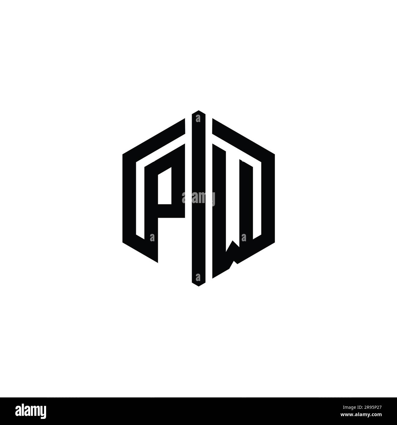 Pw logo design hi-res stock photography and images - Alamy
