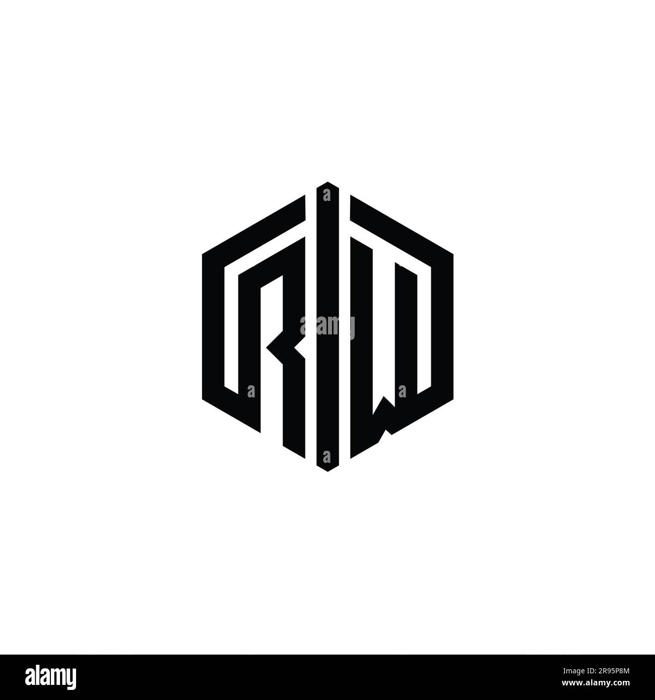 Rw modern logo hi-res stock photography and images - Alamy