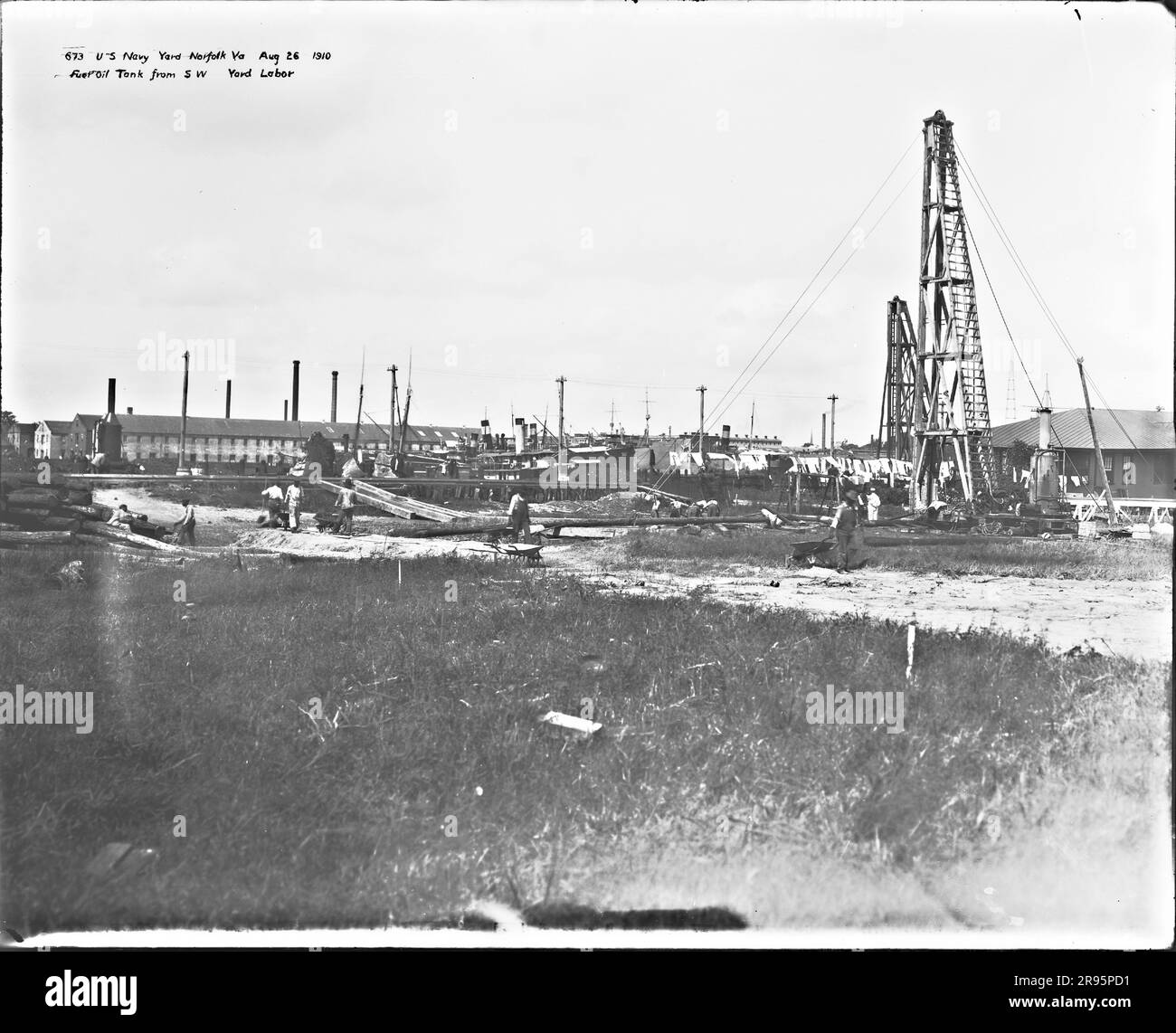 Historic photographs of the Norfolk Naval shipyard located in the Fifth ...