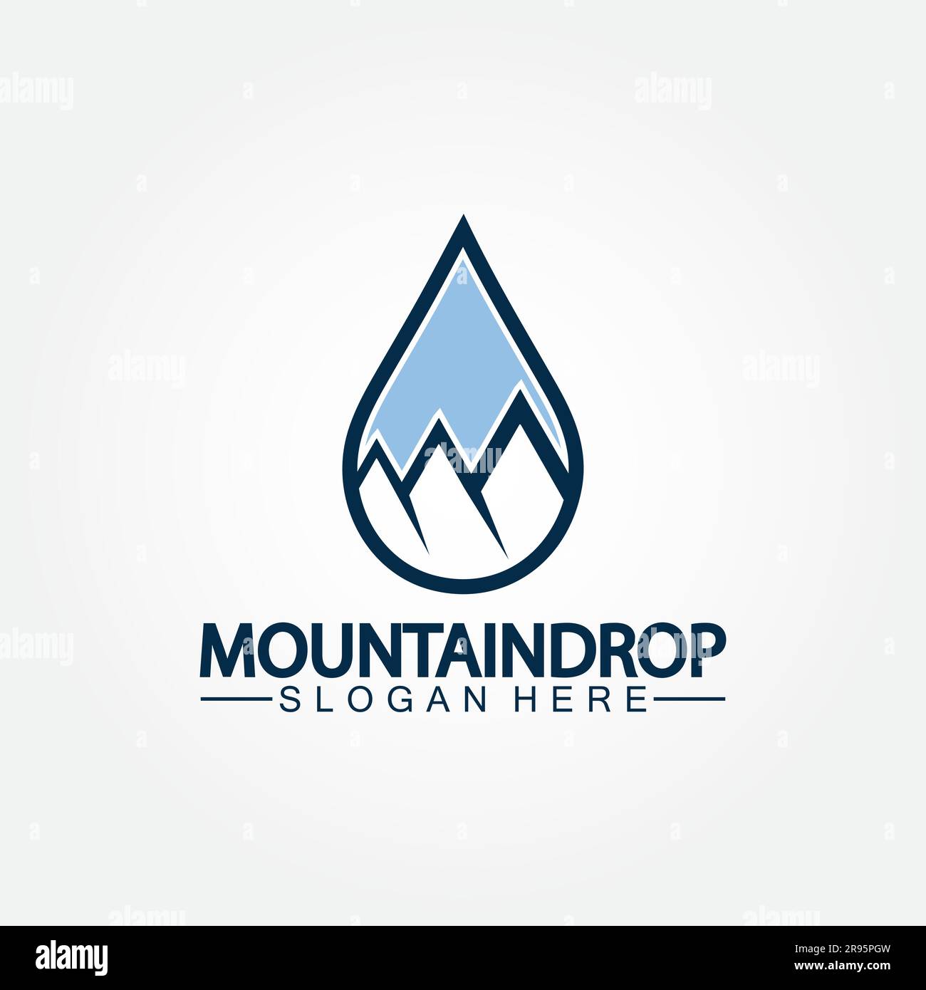 Water drop with mountain Logo vector illustration for water business ...