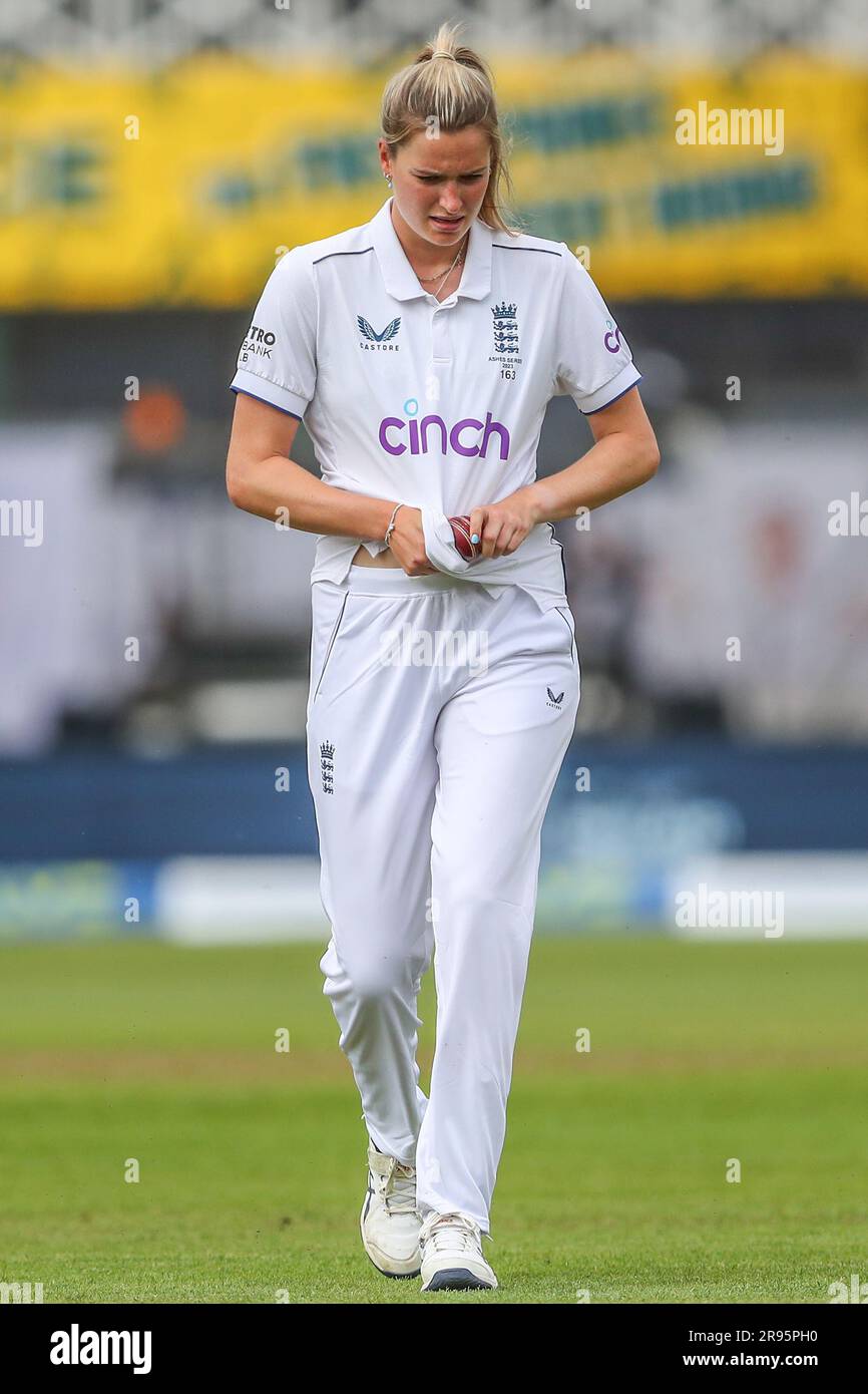 Lauren Bell of England prepares to bowl during the Metro Bank Women's ...