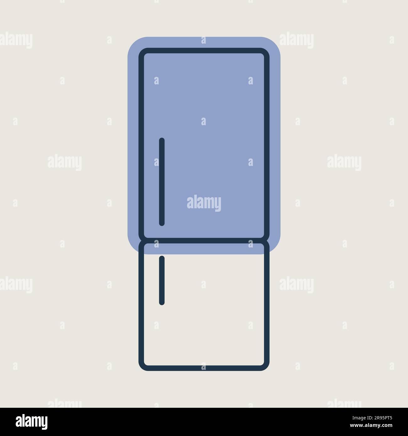 Refrigerator vector icon. Electric kitchen appliance. Graph symbol for ...