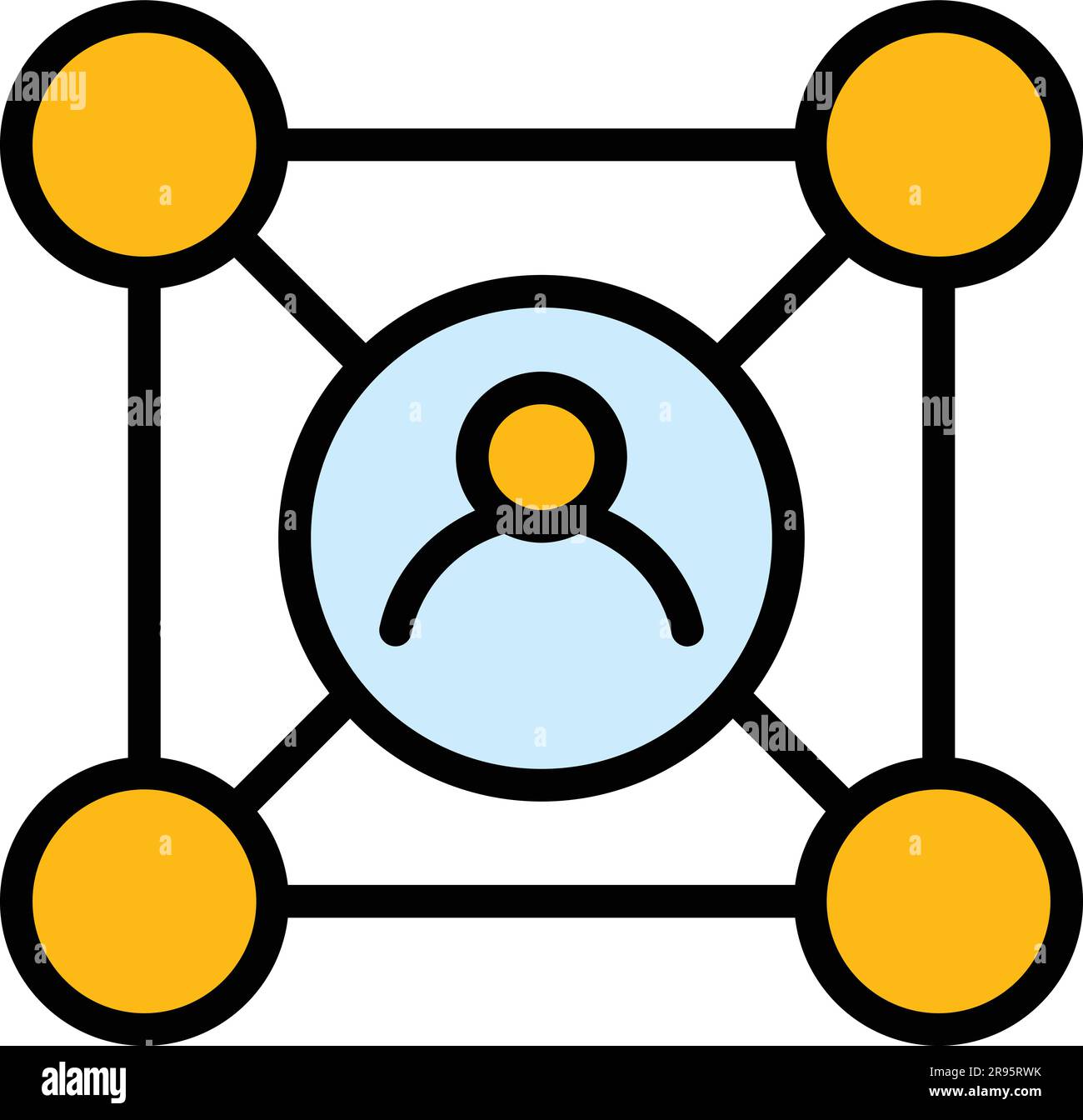 Narrow market avatar icon. Outline Narrow market avatar vector icon for ...