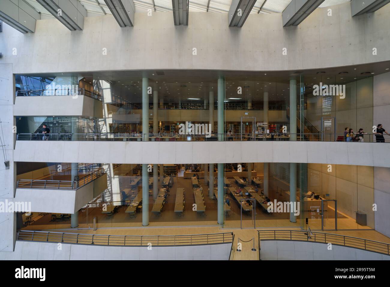 Kopenhagen, Hafen, "schwarzer Diamant" (Königliche Bibliothek), Atrium ...