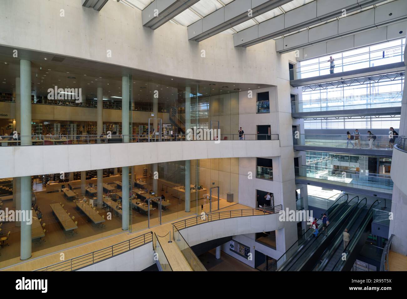 Kopenhagen, Hafen, "schwarzer Diamant" (Königliche Bibliothek), Atrium ...