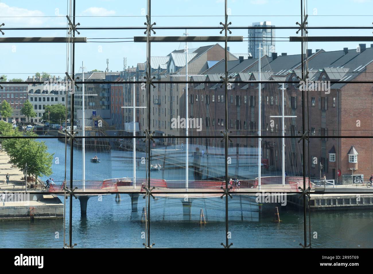 Kopenhagen, Hafen, "schwarzer Diamant" (Königliche Bibliothek), Atrium ...
