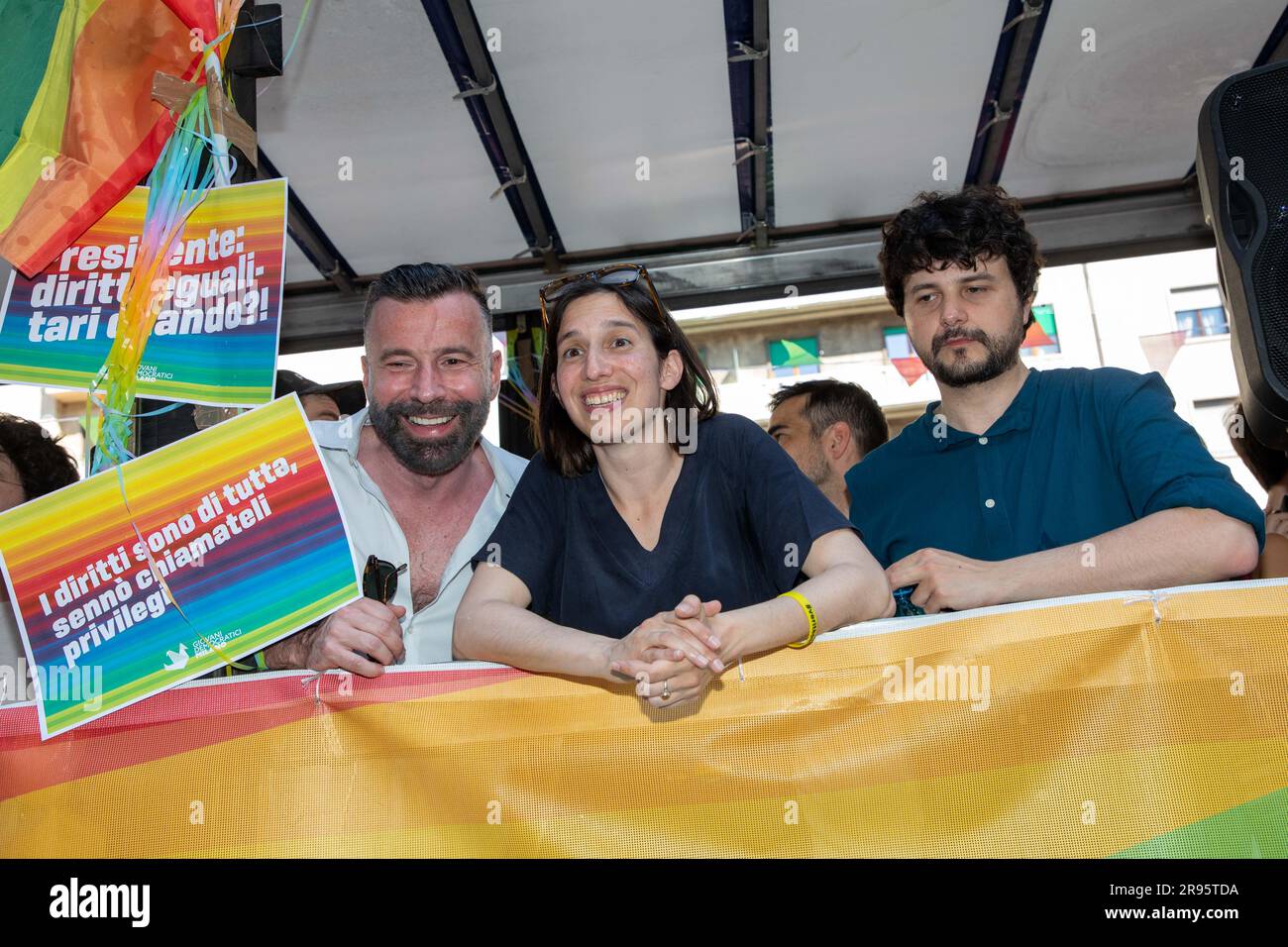 Milan, Italy. 24th June, 2023. Milan - Pride 2023, the procession for ...