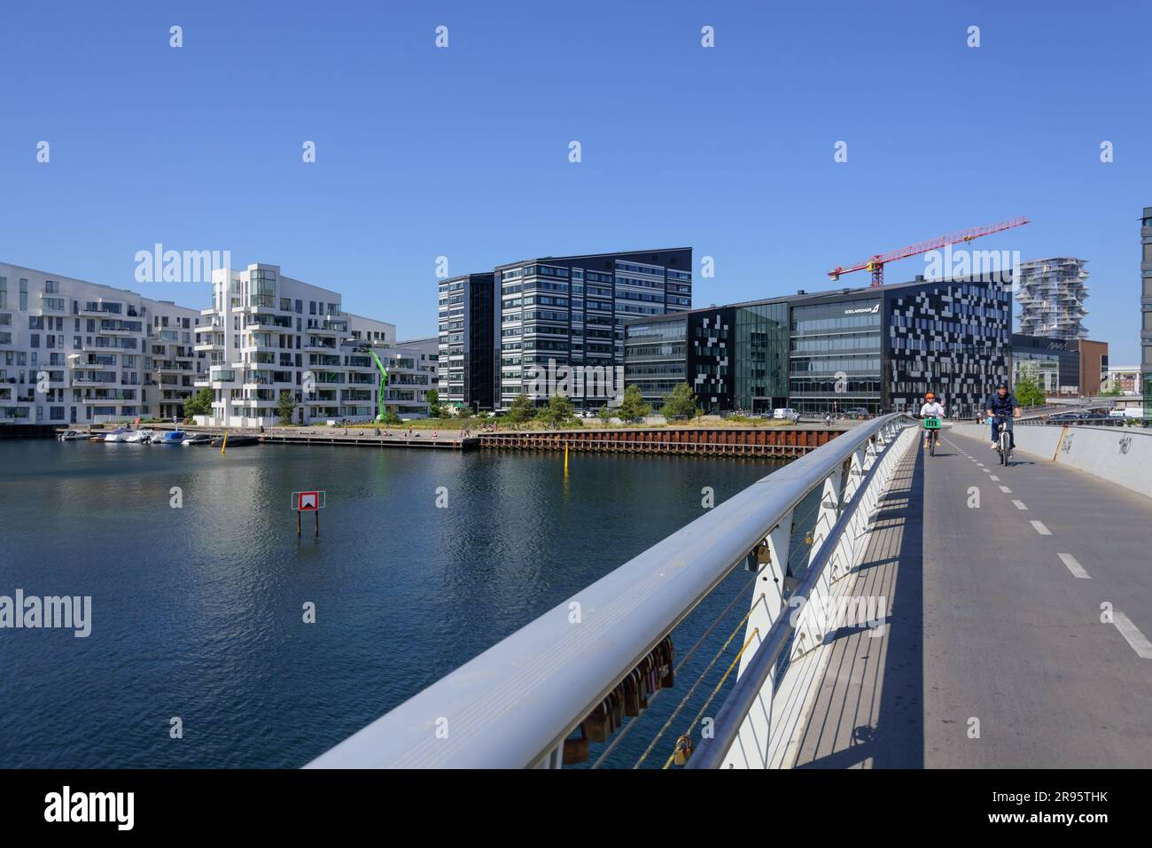Kopenhagen, Stadtentwicklungsgebiet Südhafen, Bryggebroen, Fahrrad- und ...