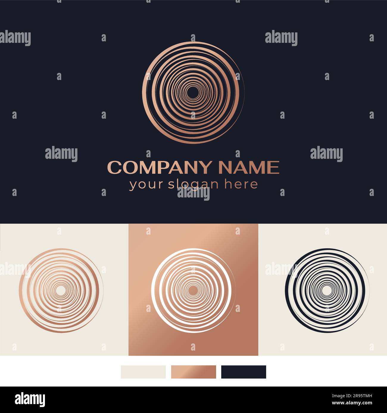 Circle and rings logo. Abstract universal logo for business.Swirling ...