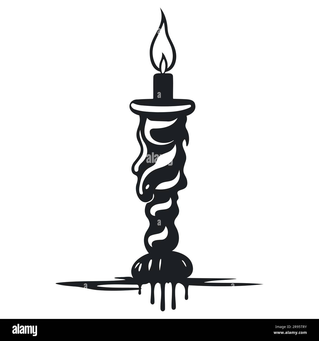 Candle vector illustration. Cartoon candle. Candle hand draw isolated ...