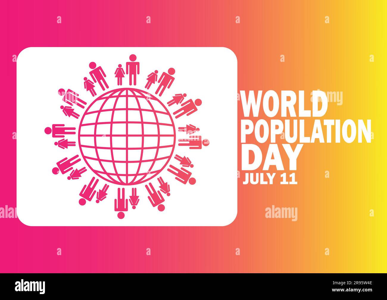World Population Day. July 11. Holiday concept. Template for background ...