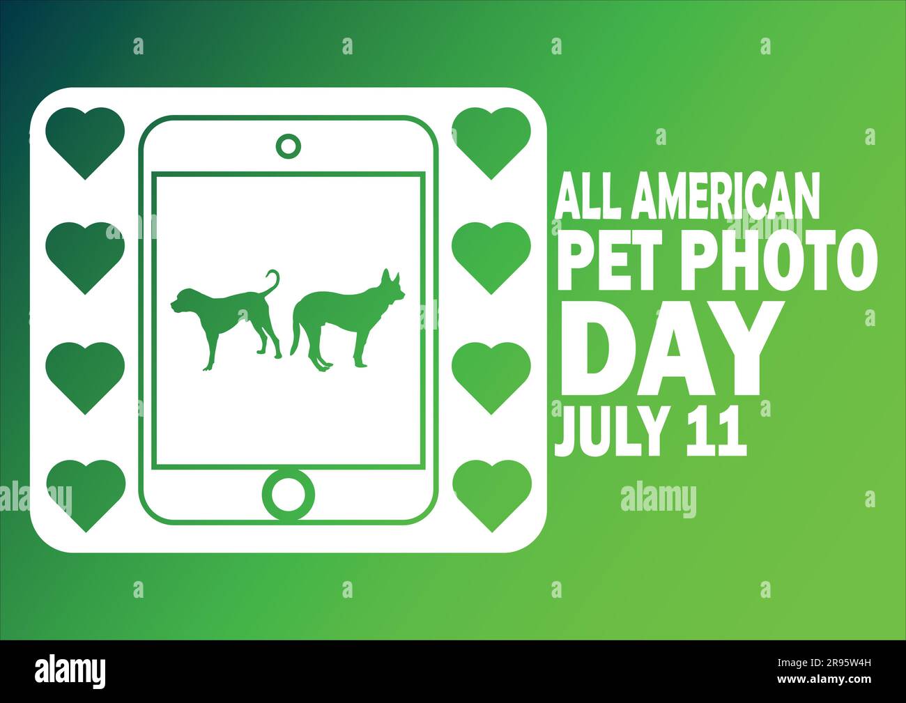 All American Pet Photo Day. July 11. Holiday concept. Template for ...