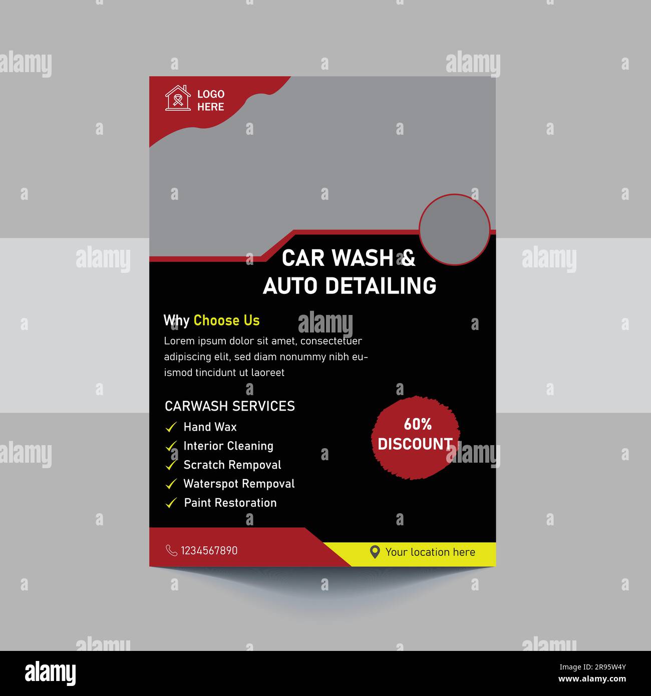 A4 Car Wash And Cleaning Service cover template for a report and ...