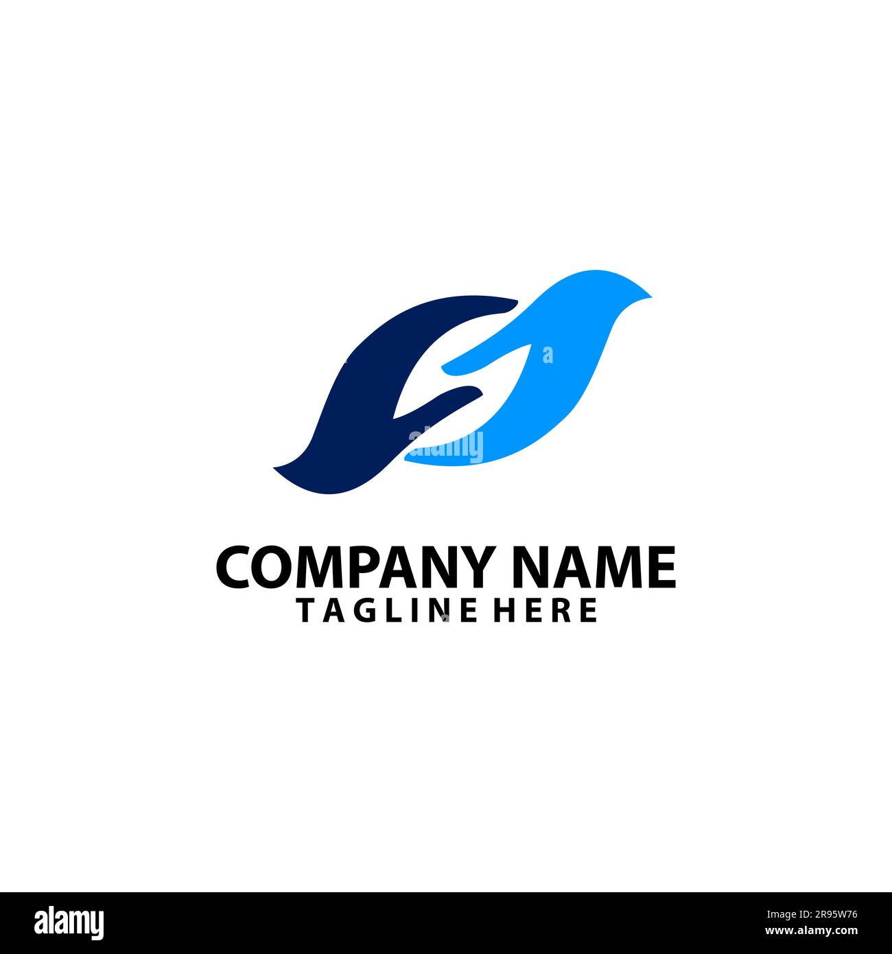 Two hands logo hi-res stock photography and images - Alamy