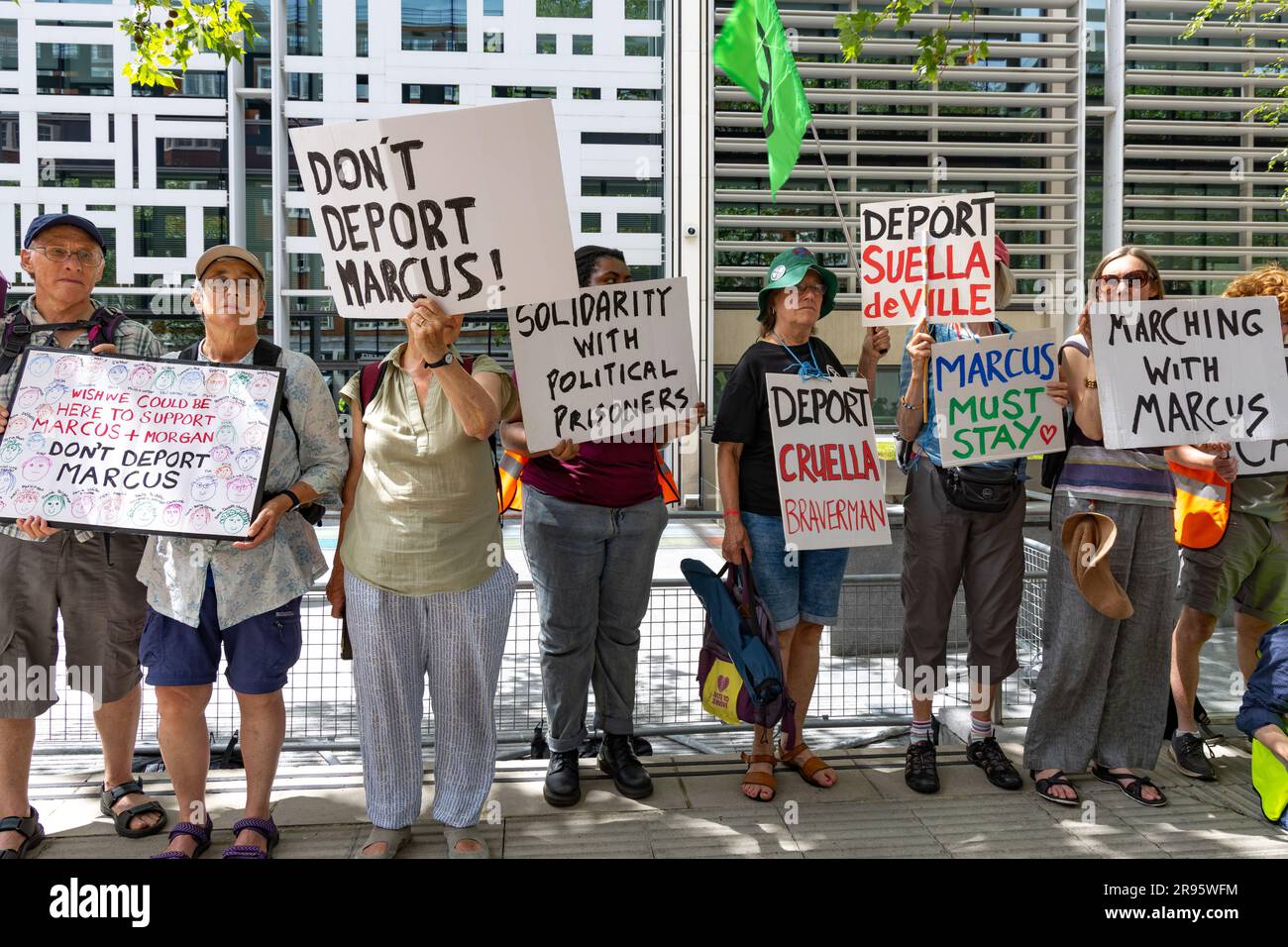 London, England, UK 24 June 2023 Protesters march to the Home Office ...