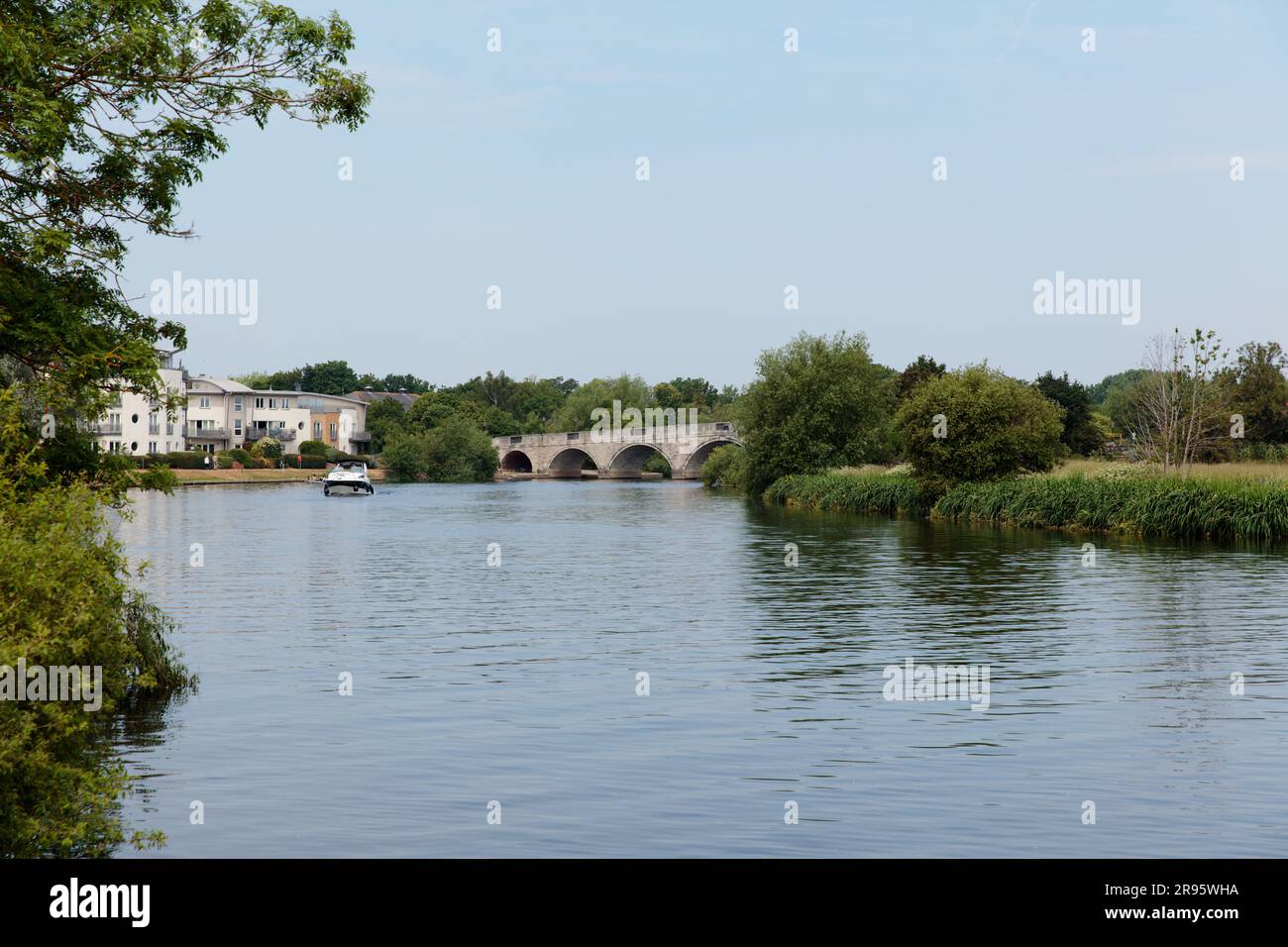 Chertsey meads with Chertsey Bridge in the distance, Chertsey, River ...