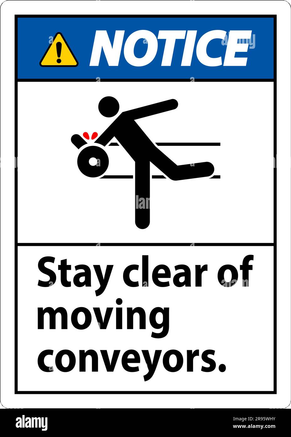 Notice sign moving conveyor hi-res stock photography and images - Alamy