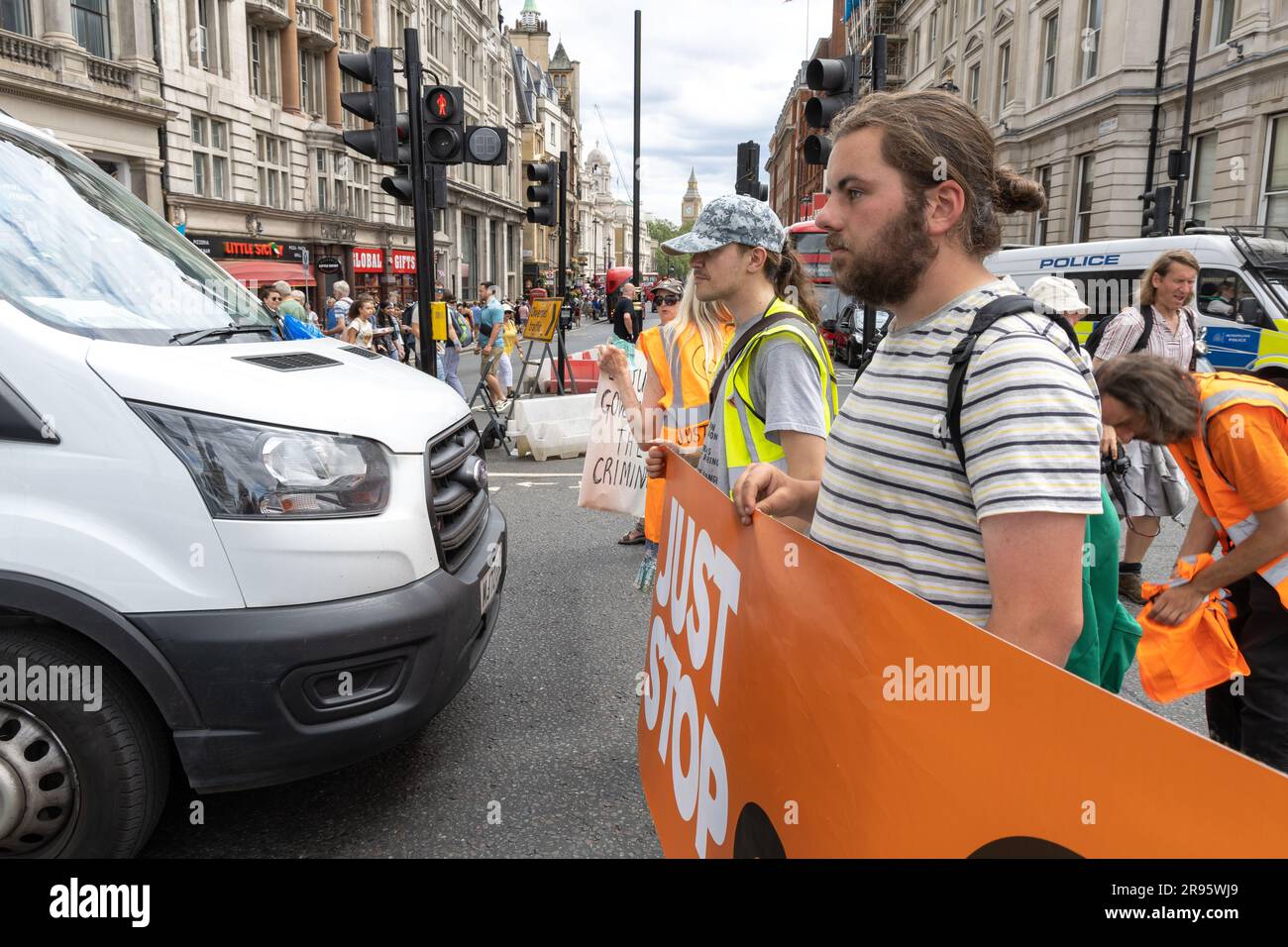 London, England, UK 24 June 2023 Protesters march to the Home Office ...