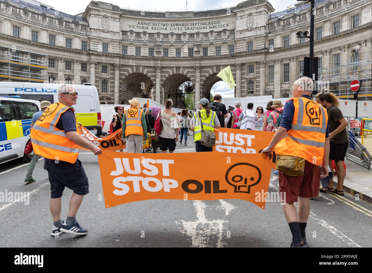 London, England, UK 24 June 2023 Protesters march to the Home Office ...