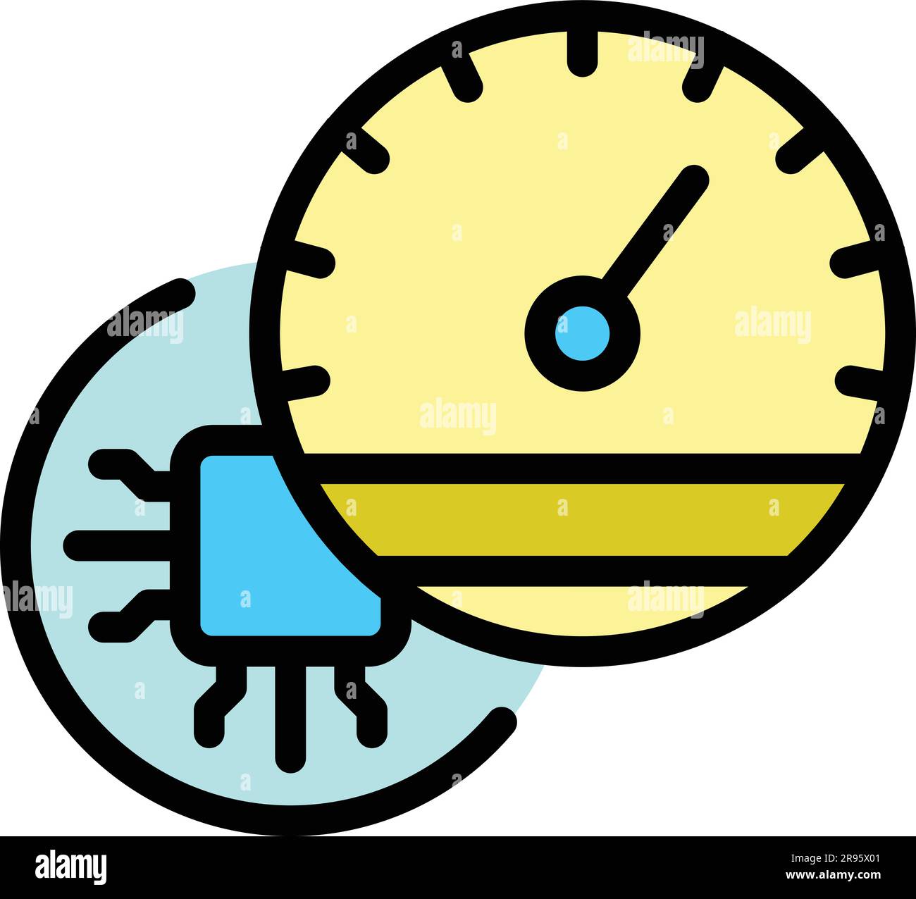 Cruise control car icon. Outline Cruise control car vector icon for web ...