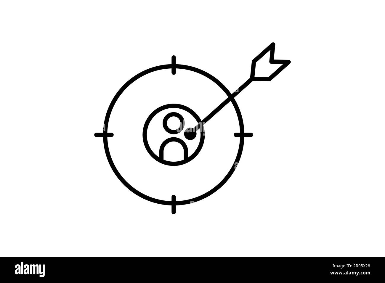 Target market icon. Target and people. icon related to customer target ...