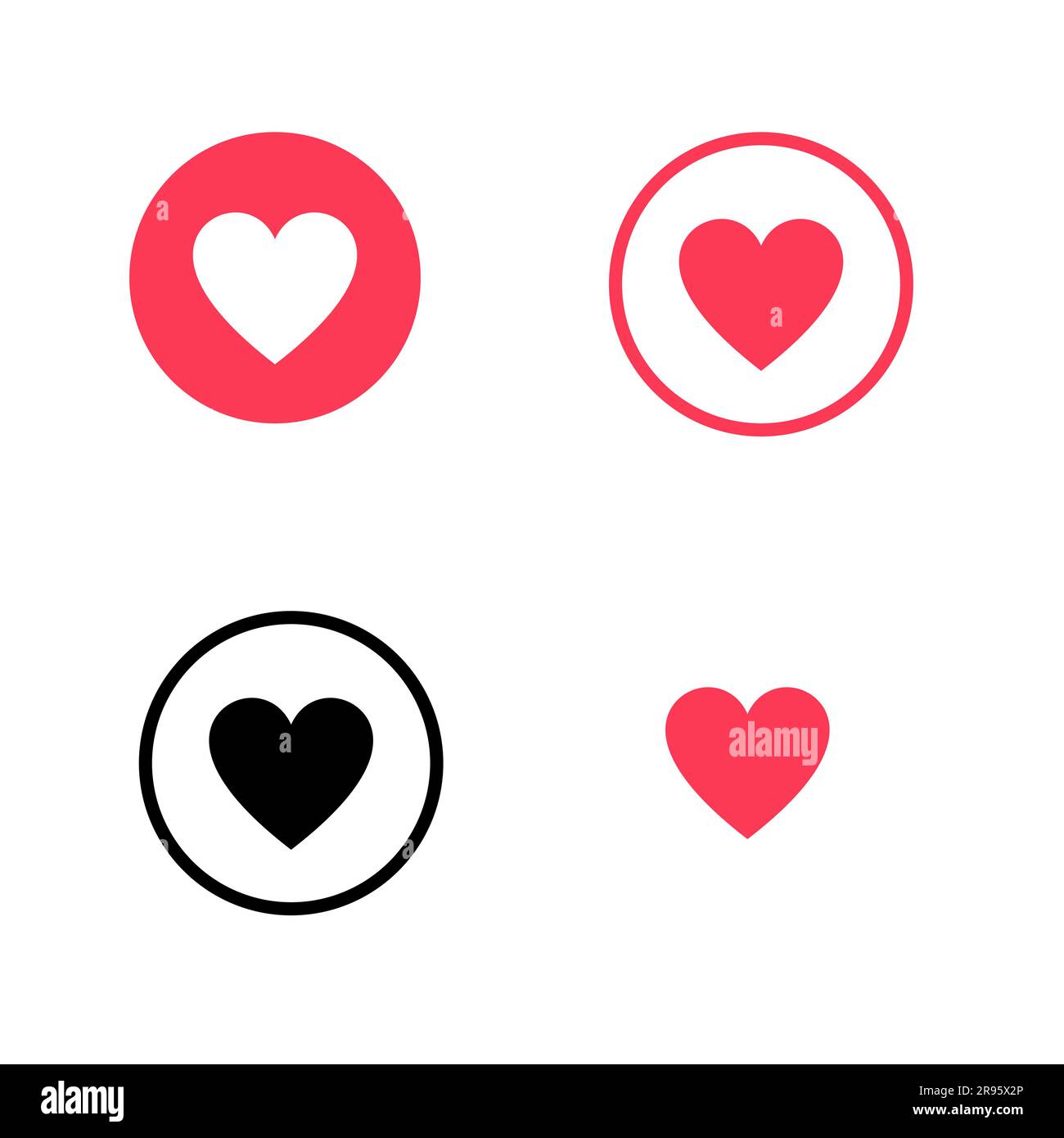 Red hearts icons Stock Vector Image & Art - Alamy