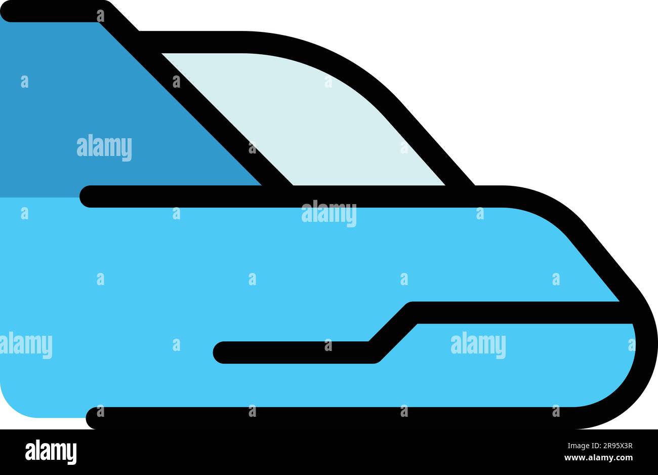 Transit fast train icon. Outline Transit fast train vector icon for web ...
