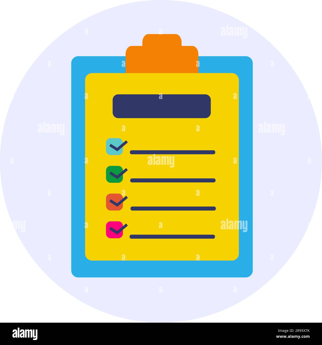 Checklist. Notebook with checked tasks, exam note Stock Vector Image ...