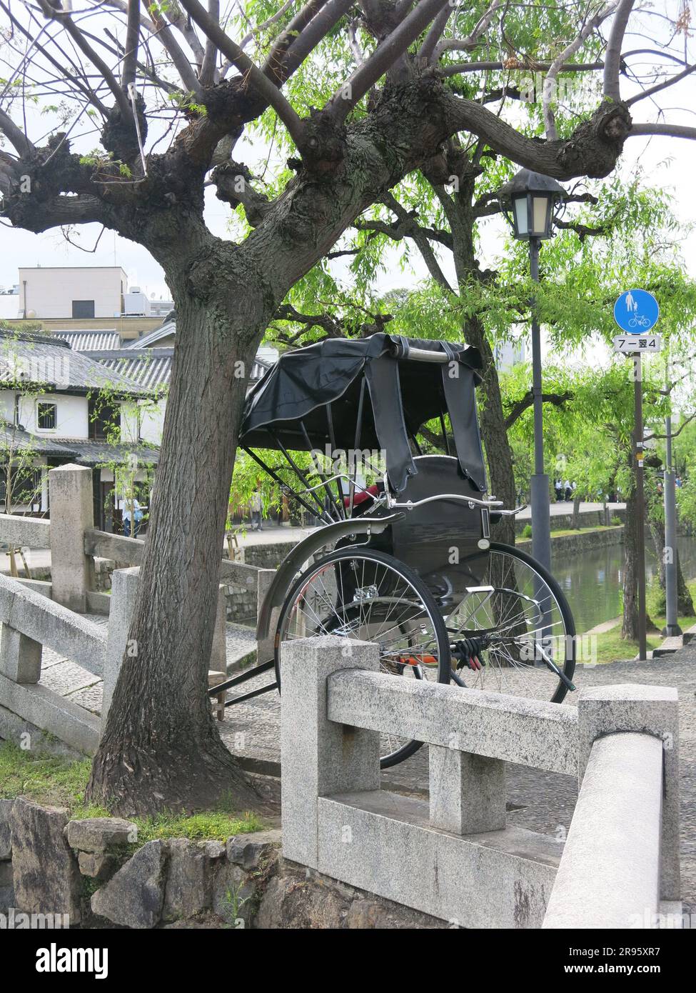 Kurashiki, the most picturesque town in Japan: a traditional rickshaw ...