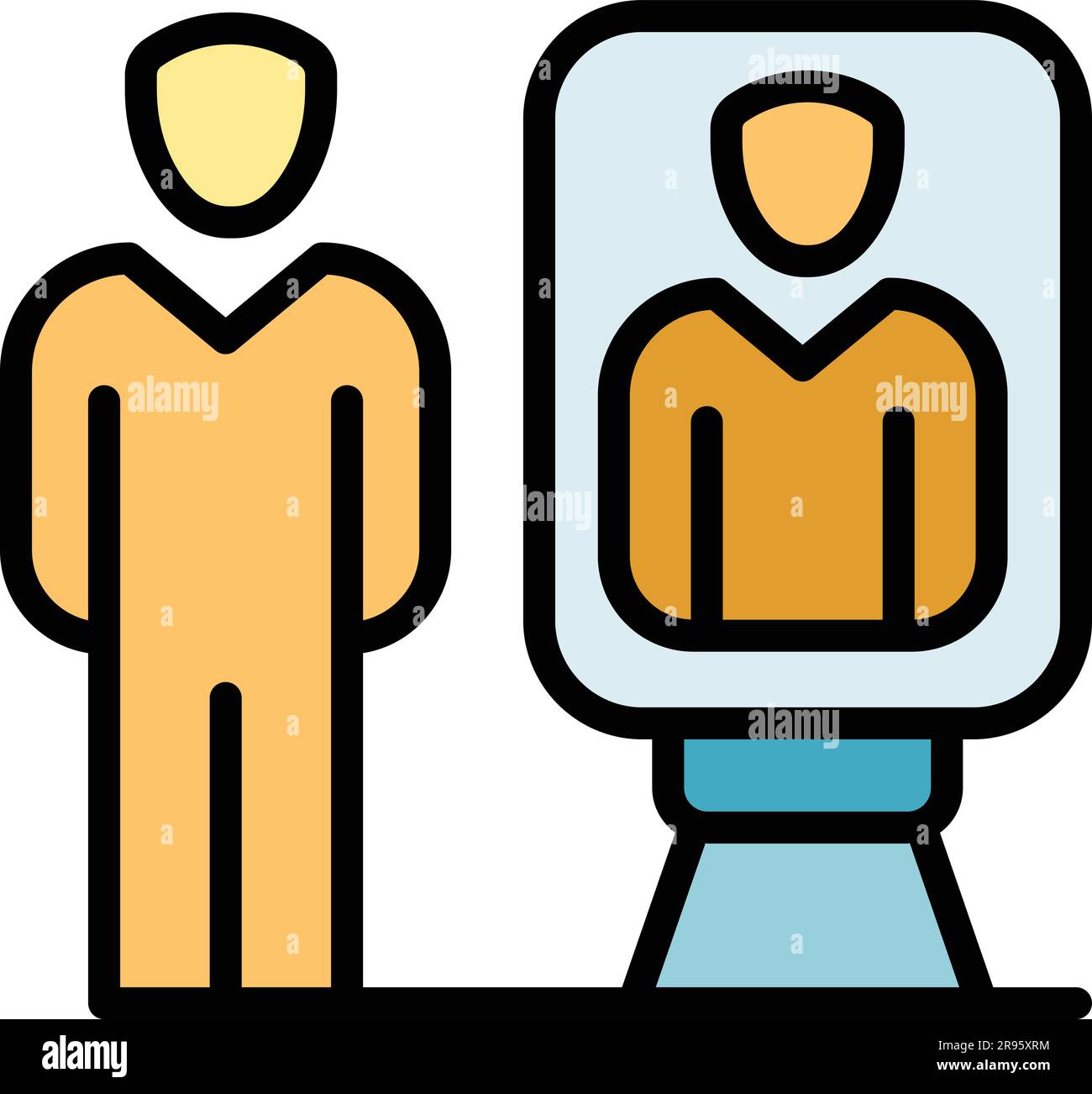 Narcissism room mirror icon. Outline Narcissism room mirror vector icon ...