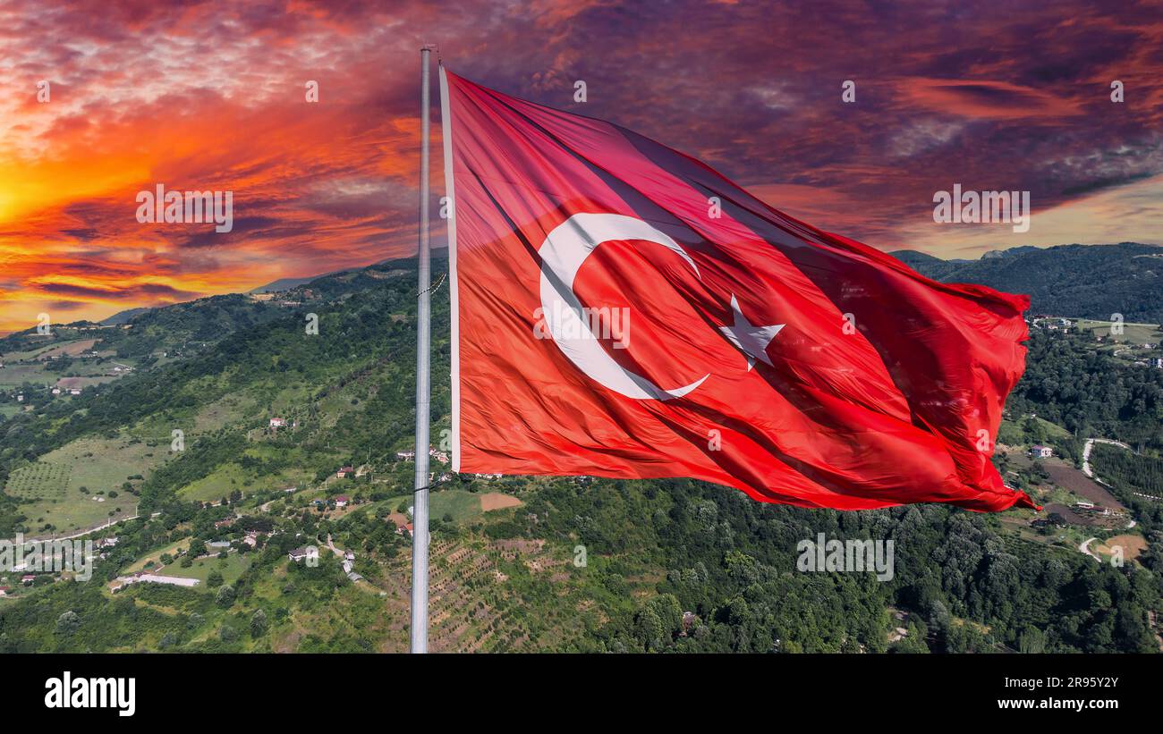 Turkish flag. Turkish national holiday. 15 Temmuz demokrasi ve milli ...
