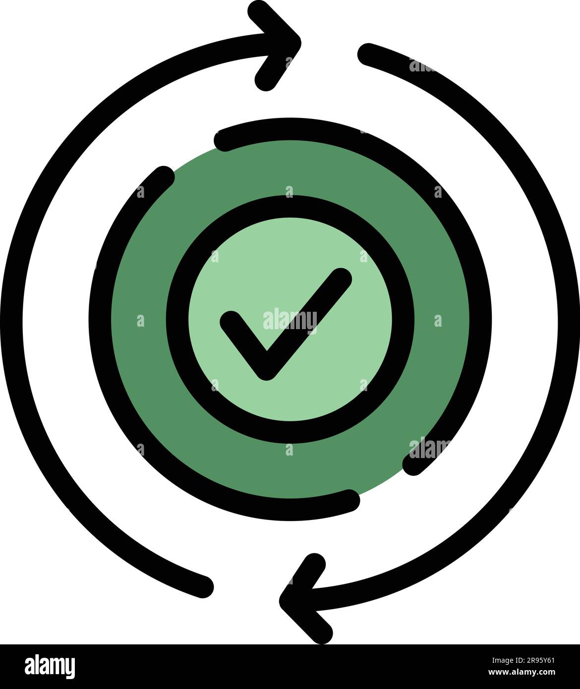 True trust relationship icon. Outline True trust relationship vector ...