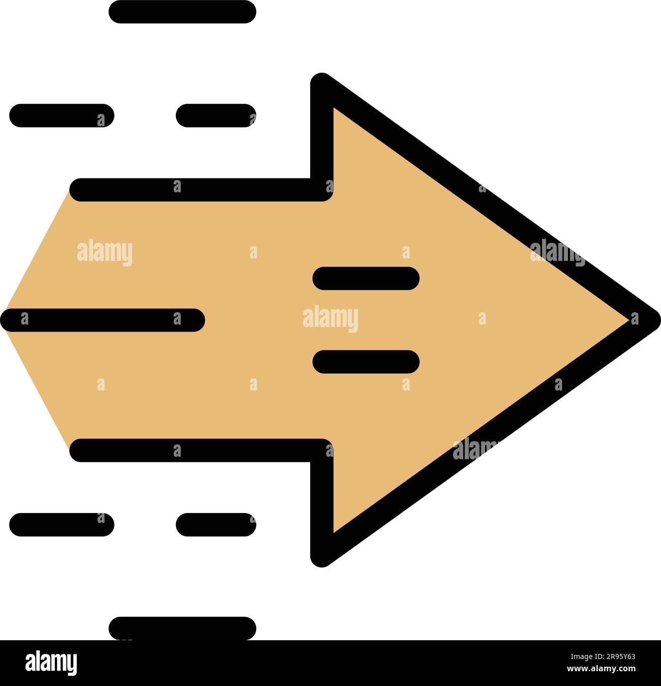 High speed arrow icon. Outline High speed arrow vector icon for web ...