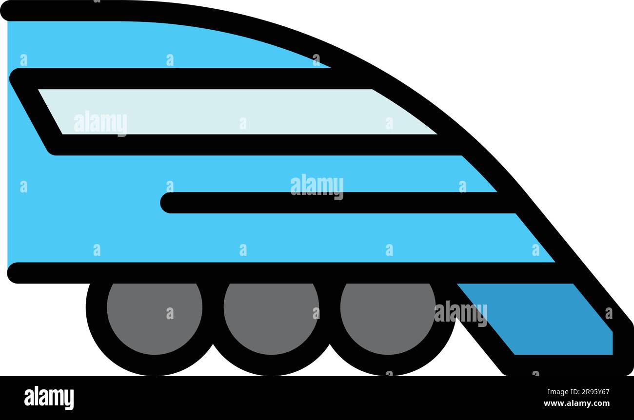 Urban express train icon. Outline Urban express train vector icon for ...