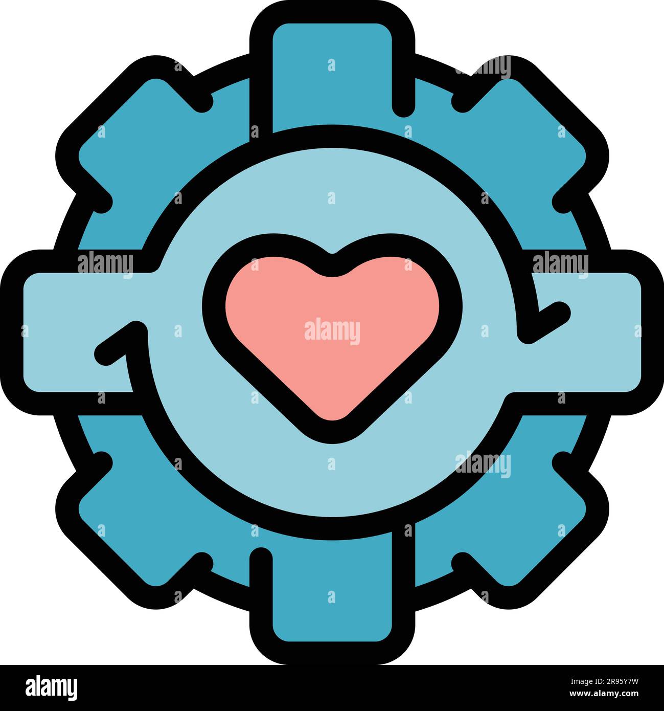 Care trust relationship icon. Outline Care trust relationship vector ...