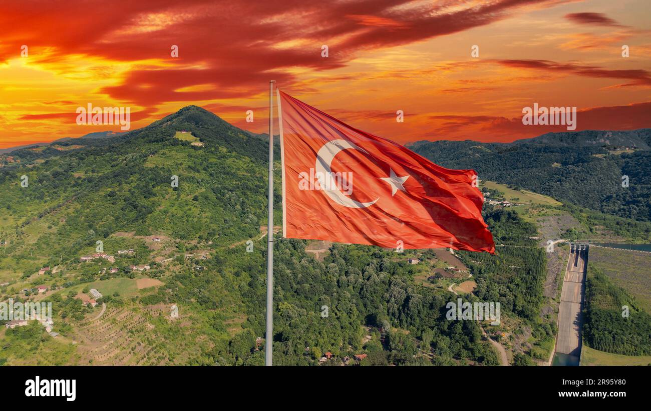Turkish flag. Turkish national holiday. 15 Temmuz demokrasi ve milli ...