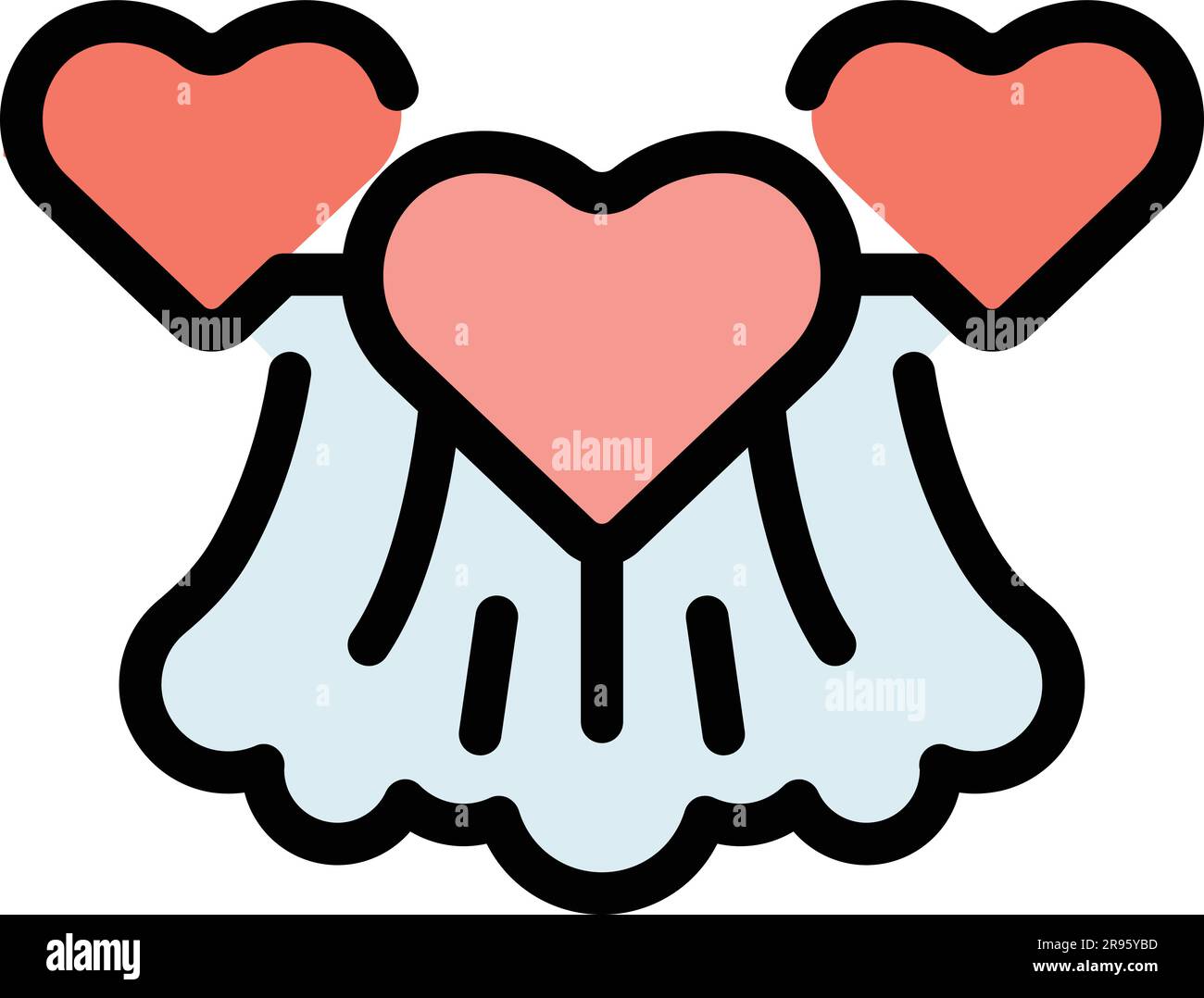 Wave trust relationship icon. Outline Wave trust relationship vector ...