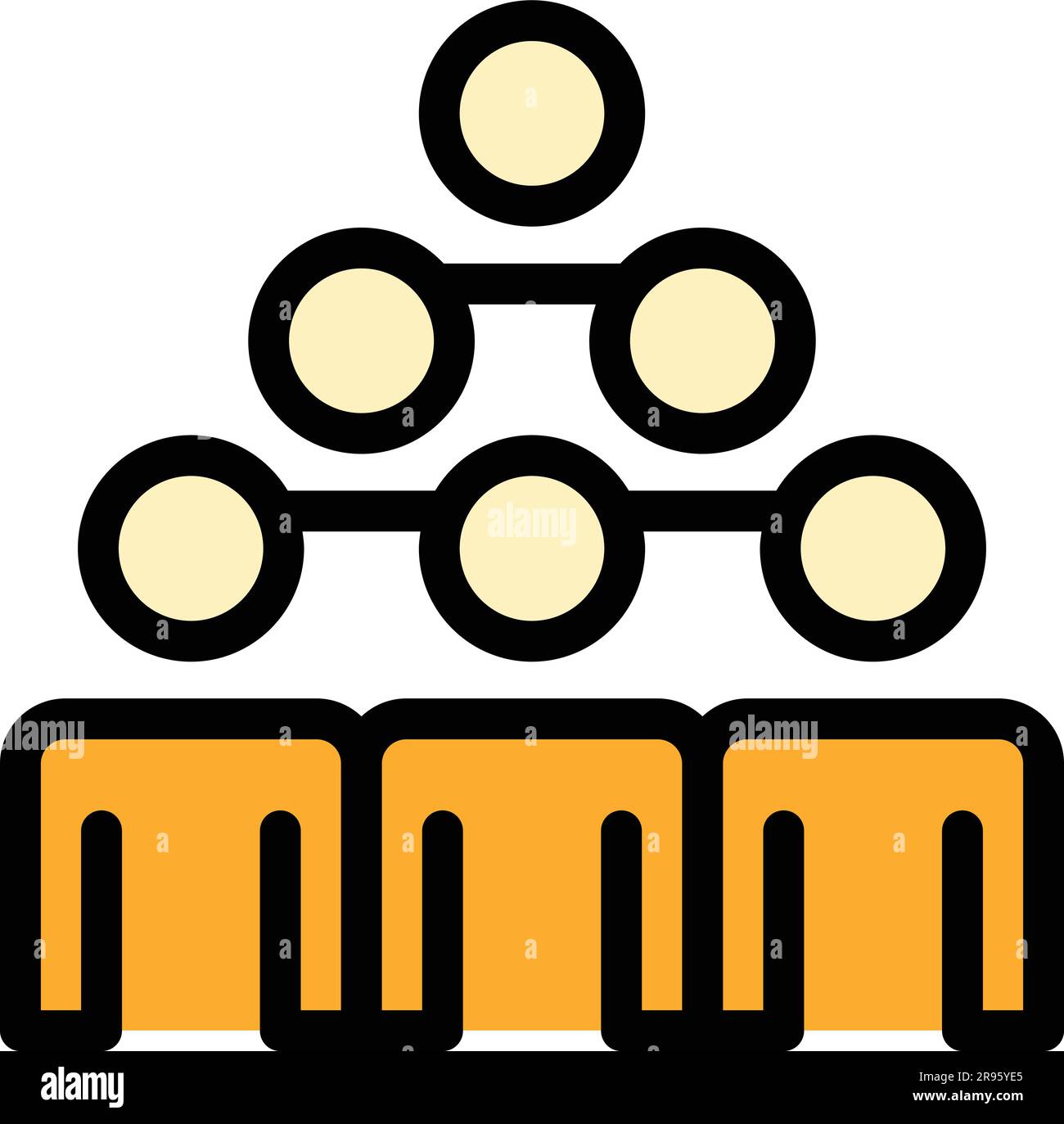 Colleague pyramide icon. Outline Colleague pyramide vector icon for web ...