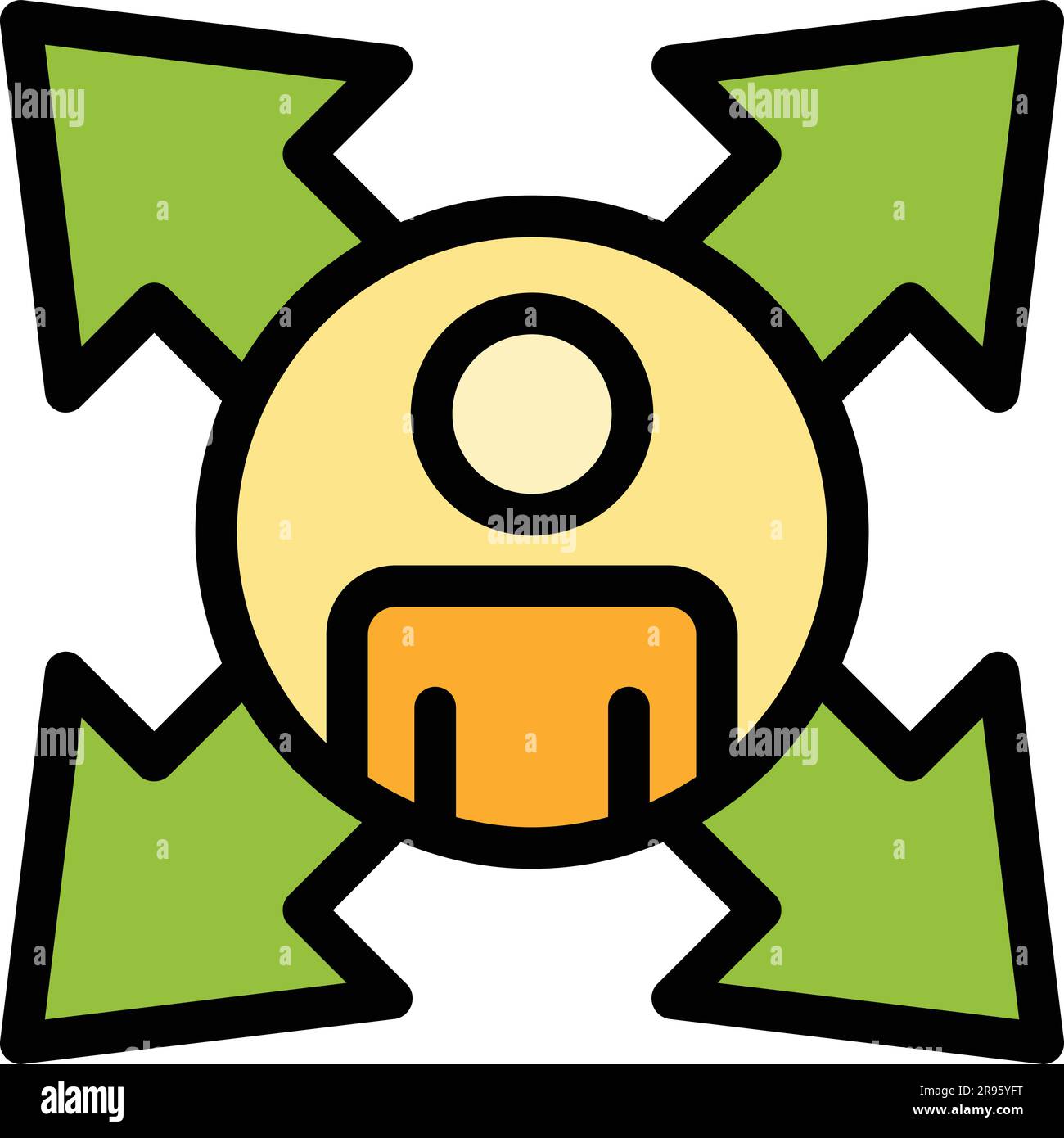 Colleague direction icon. Outline Colleague direction vector icon for ...