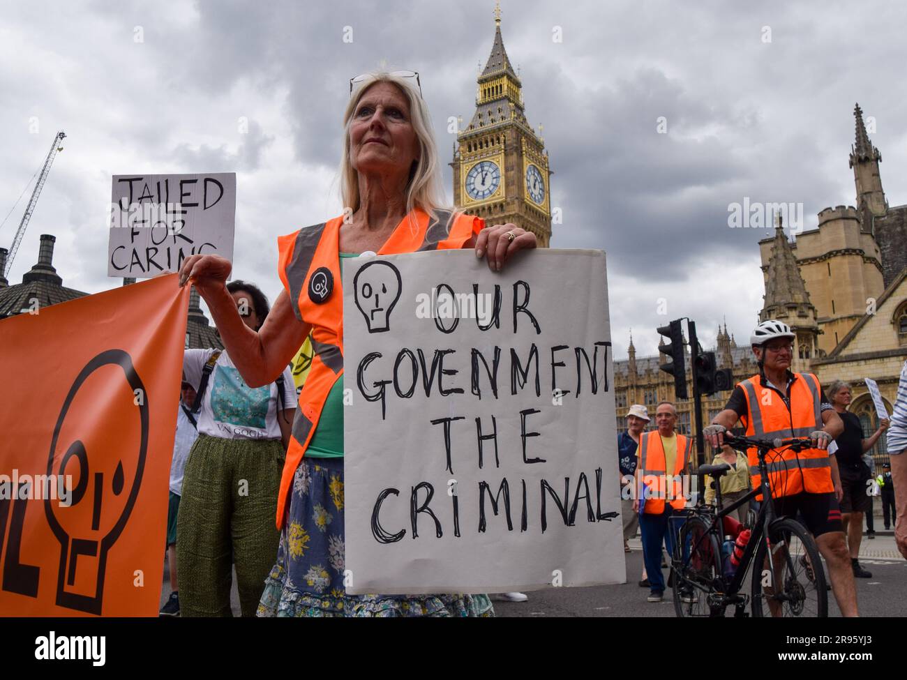 London, UK. 24th June 2023. Just Stop Oil activists and other ...