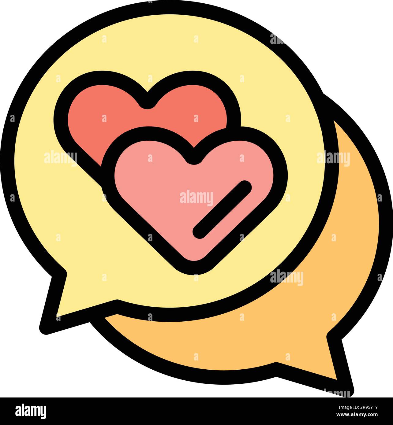 Chat relationship icon. Outline Chat relationship vector icon for web ...