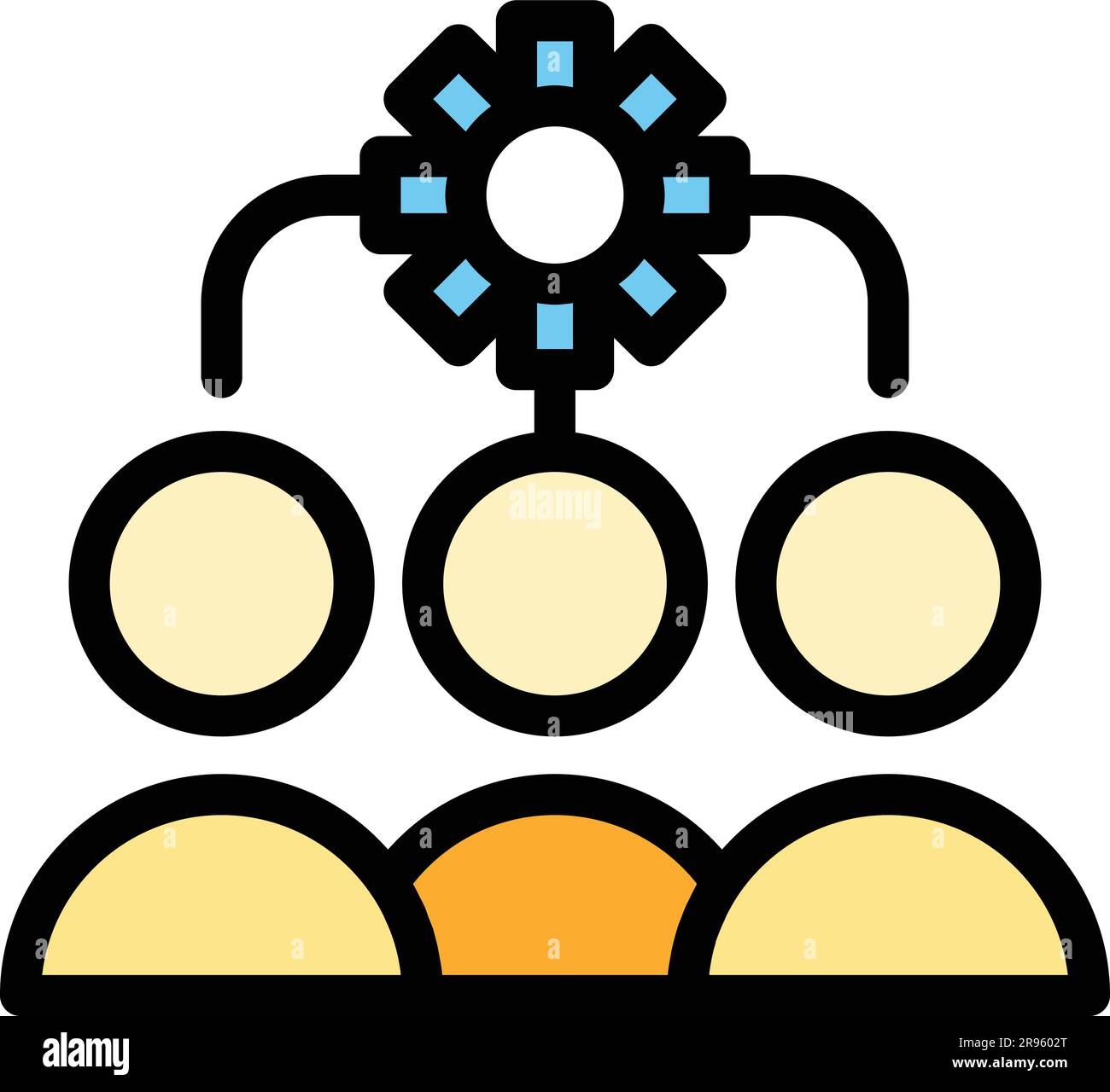 Colleague team icon. Outline Colleague team vector icon for web design ...