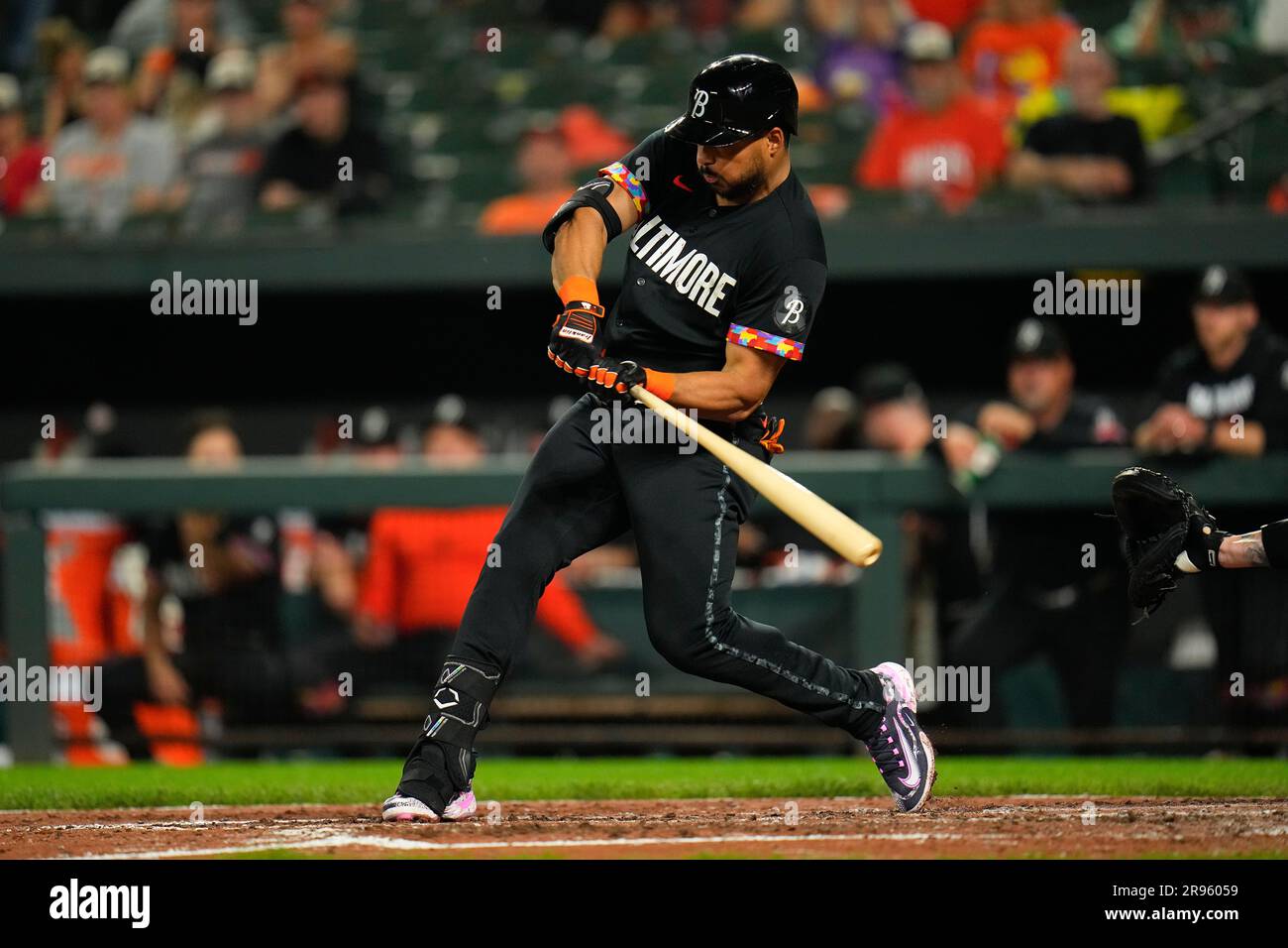 Baltimore Orioles' Anthony Santander during an at bat in the fourth ...