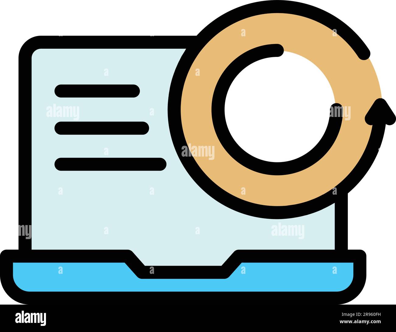 Update laptop icon. Outline Update laptop vector icon for web design ...
