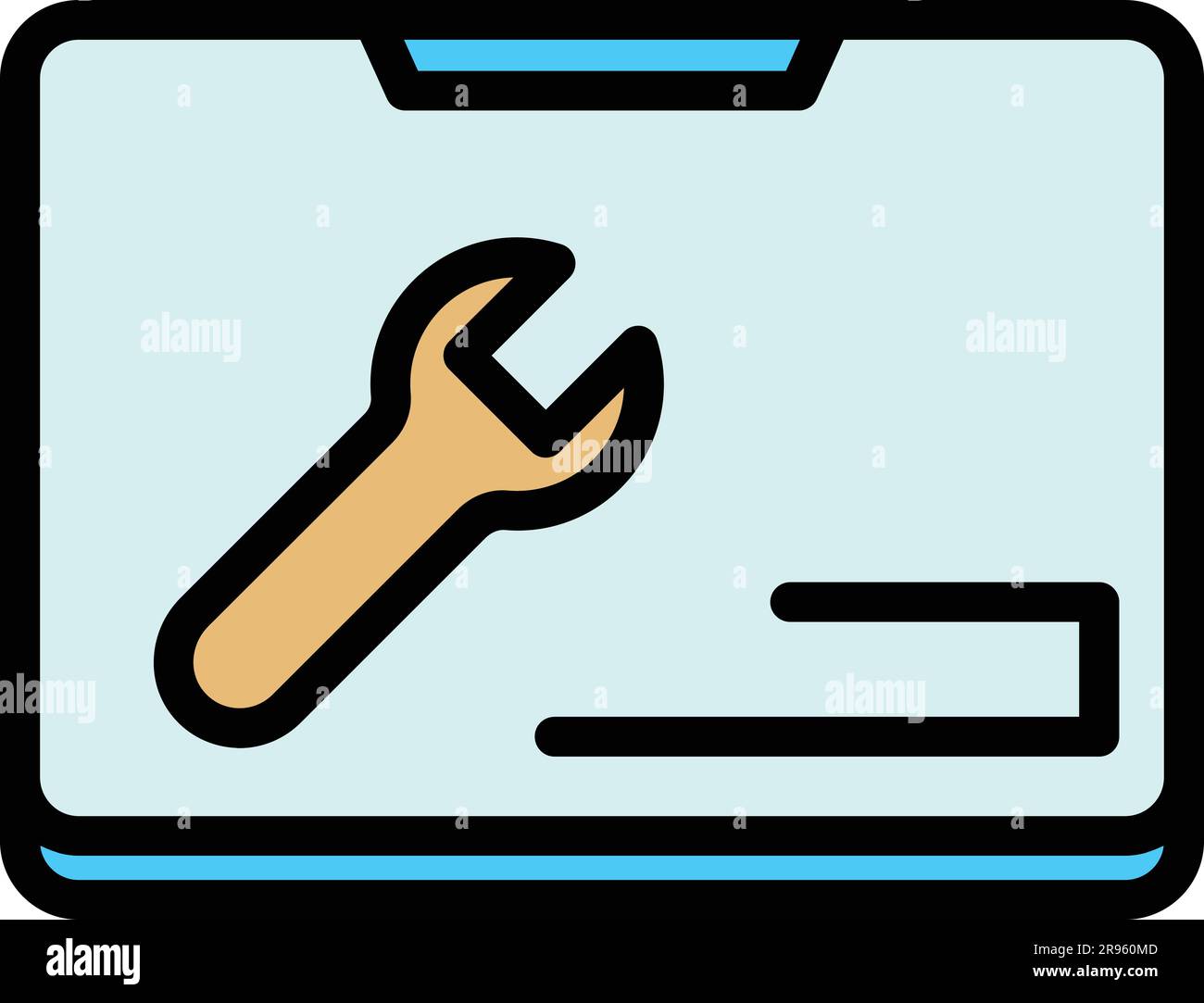 Computer service icon. Outline Computer service vector icon for web ...