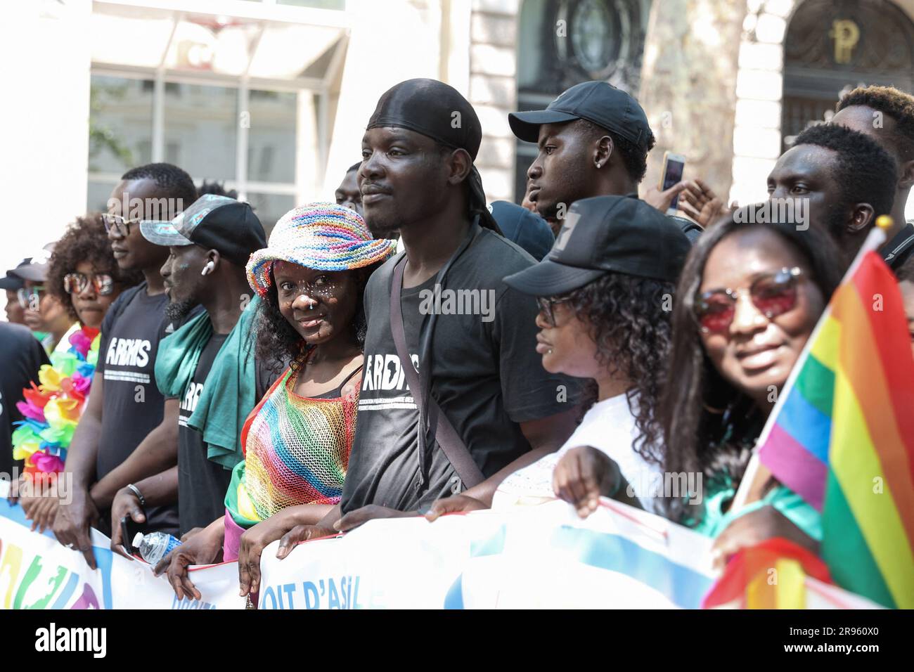 Paris, France. 24th June, 2023. Several demonstrators parades during ...