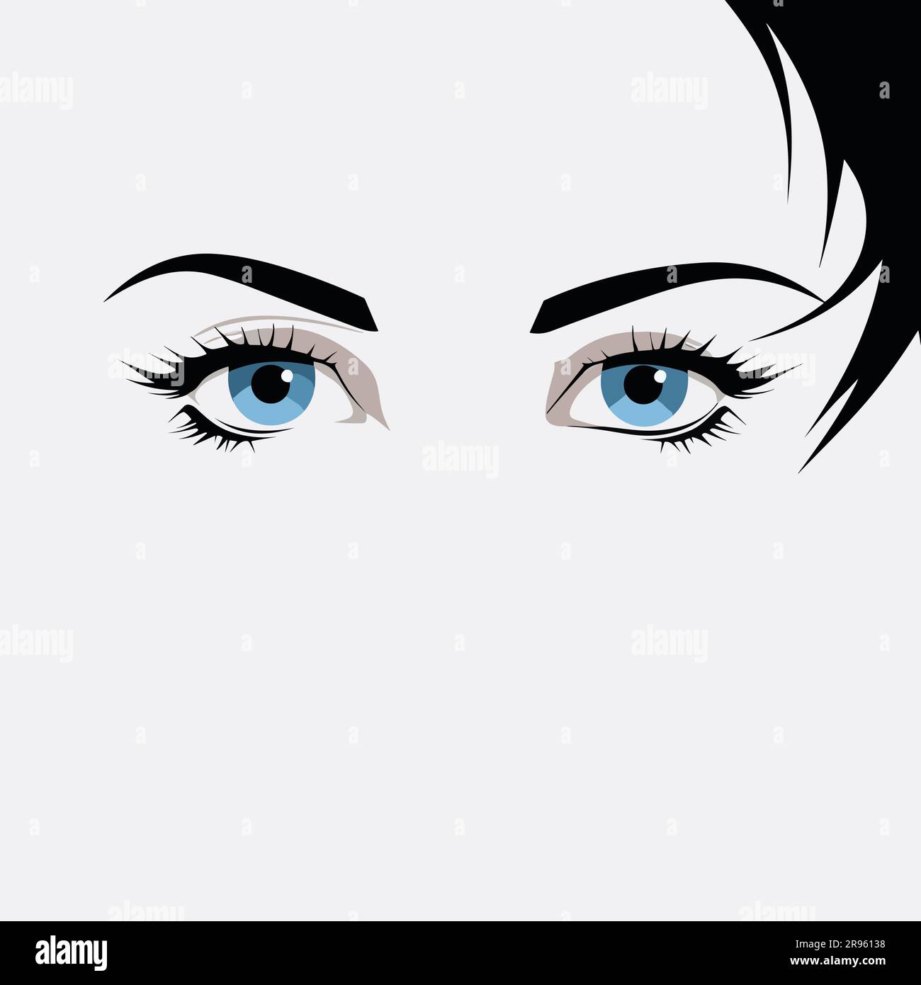 Two Eyes Clipart Black And White