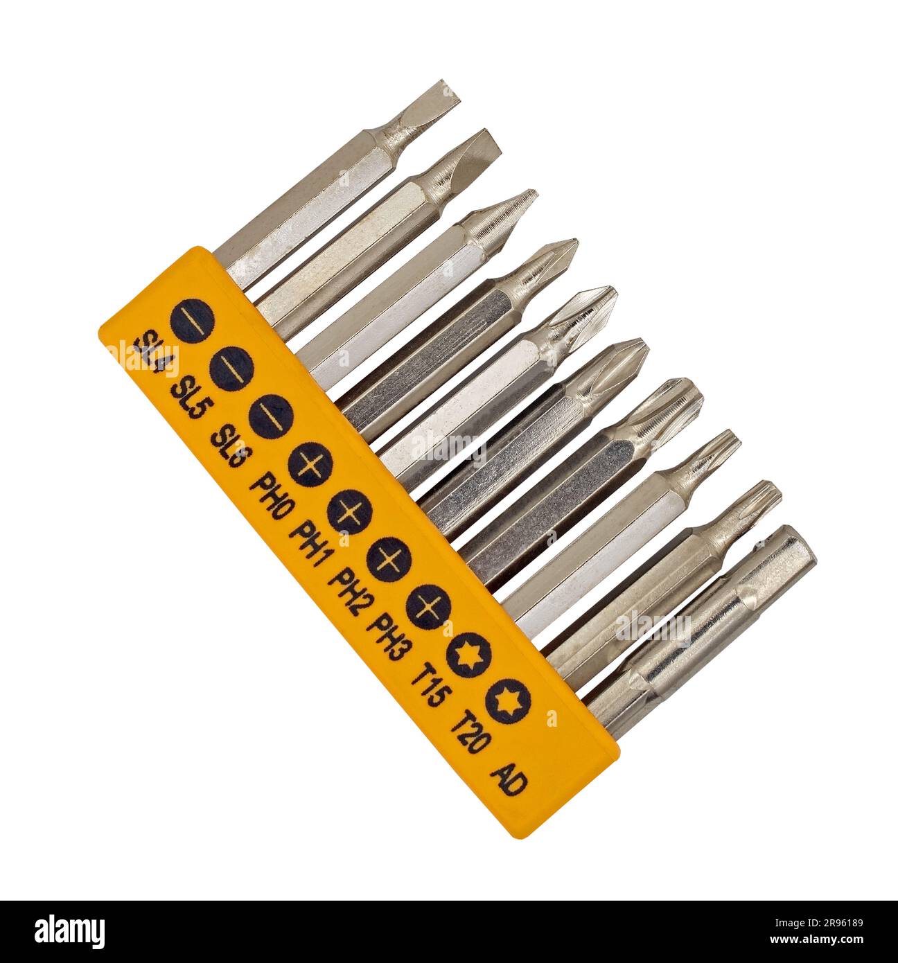 Set of bits on white background Stock Photo - Alamy
