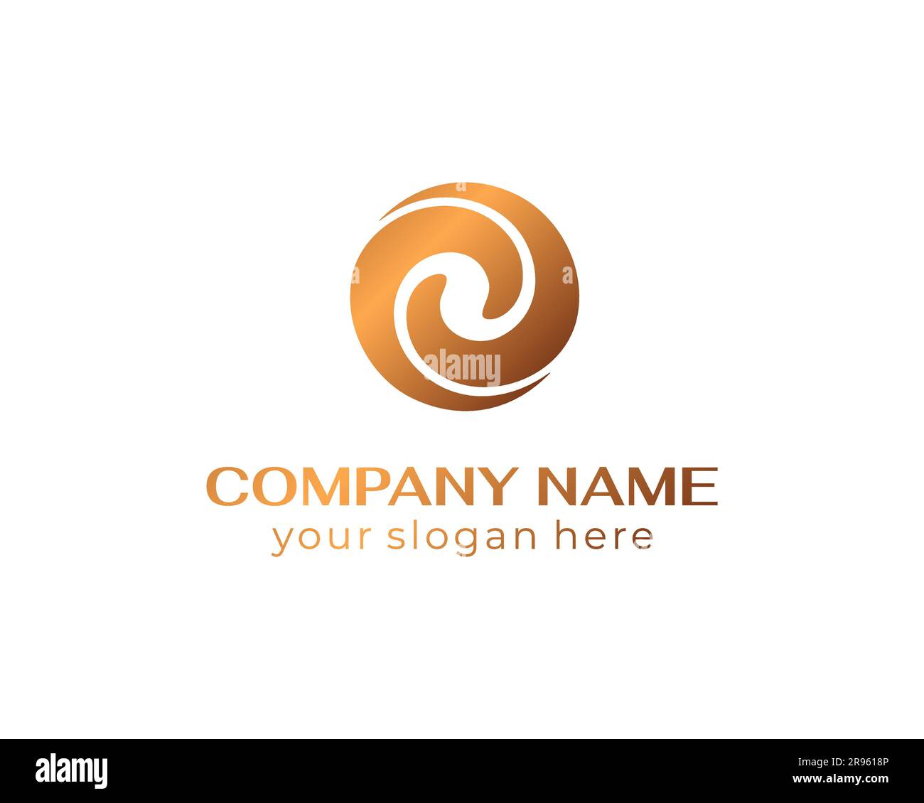 Logo spiral abstract 2 double partnership icon. Curly elegant waves ...